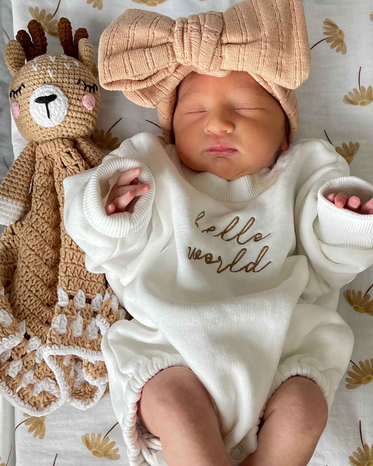 Ginger Pointelle Baby Topknot | Blossom & Pear – OH MIA BAMBINA