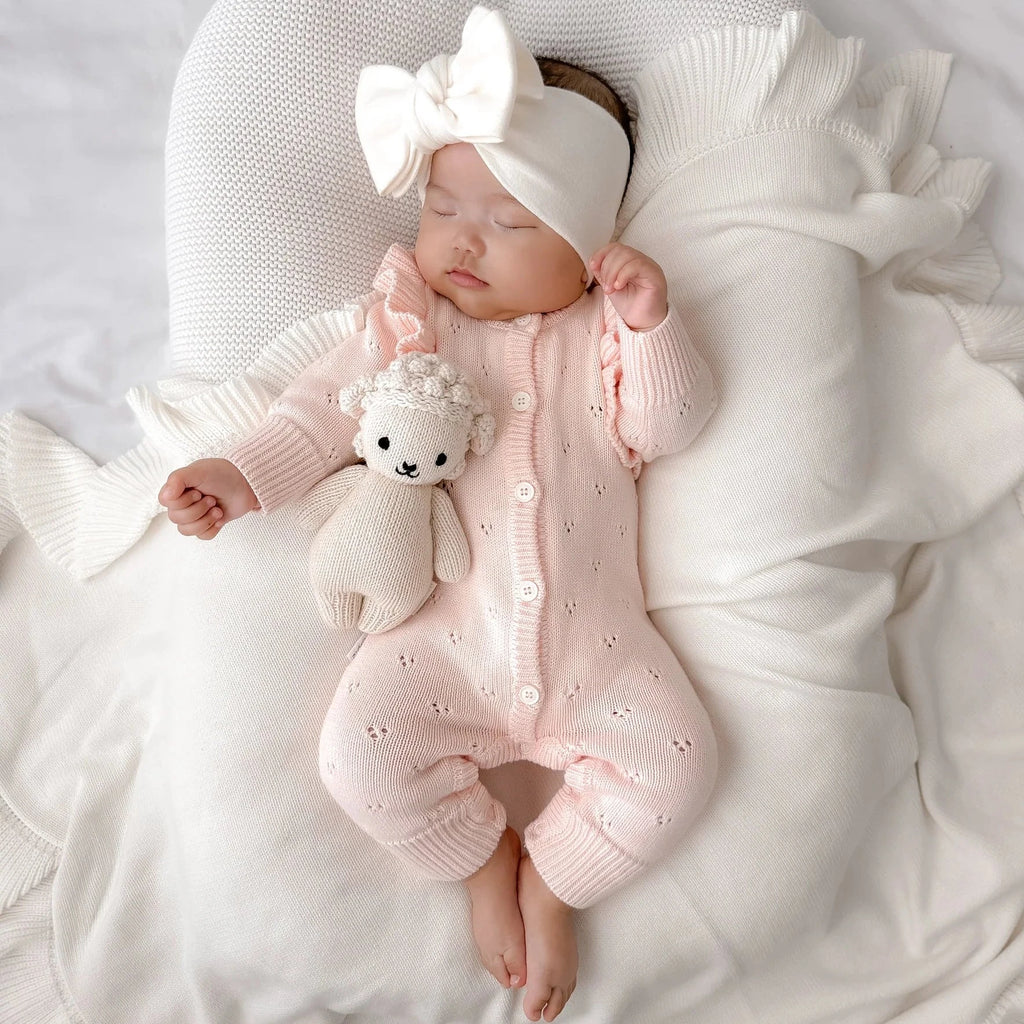 Classic Newborn Knit Romper | Heirloom Baby Winter Knit Romper ...