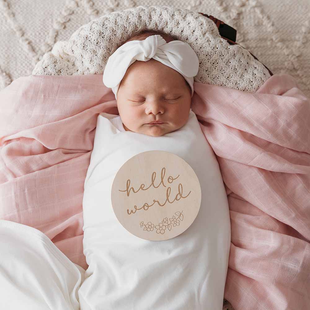 Floral Monthly Milestone Plaques | Timber Baby Milestone Discs – OH MIA ...